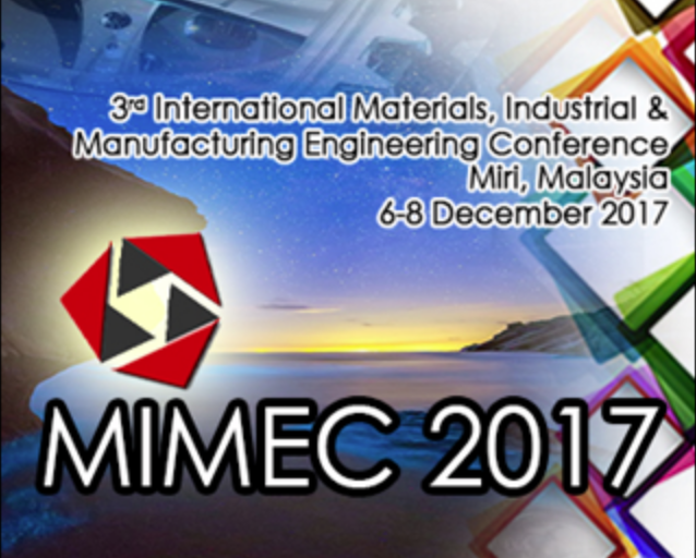 3rd International Materials, Industrial, and Manufacturing Engineering ...